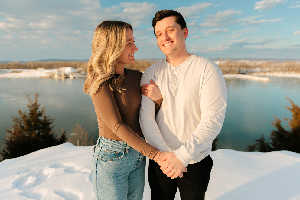 A Snowy Surprise: Devin & Genevieve’s Magical Proposal at Hermann Hill ...