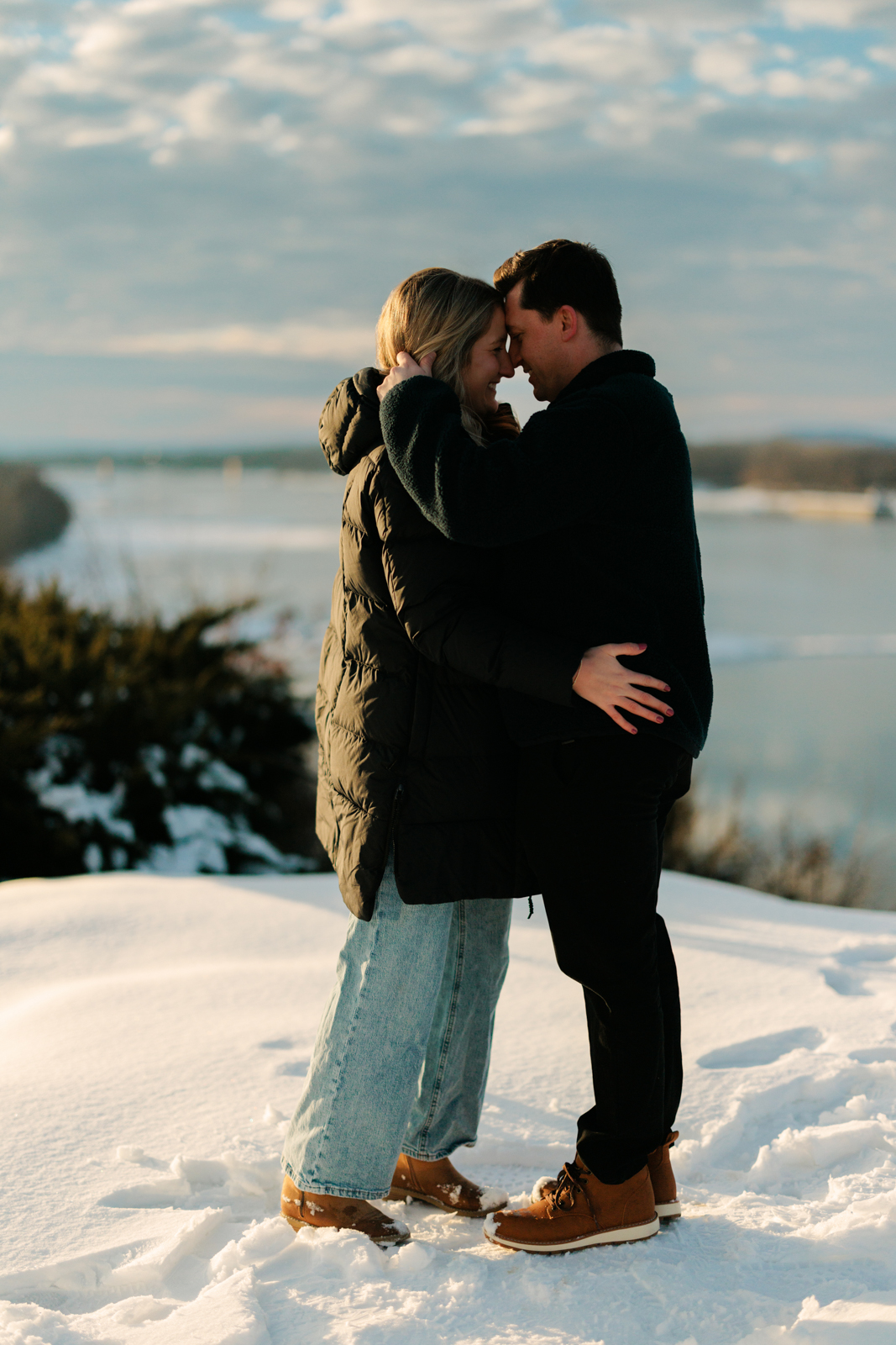 A Snowy Surprise: Devin & Genevieve’s Magical Proposal at Hermann Hill ...
